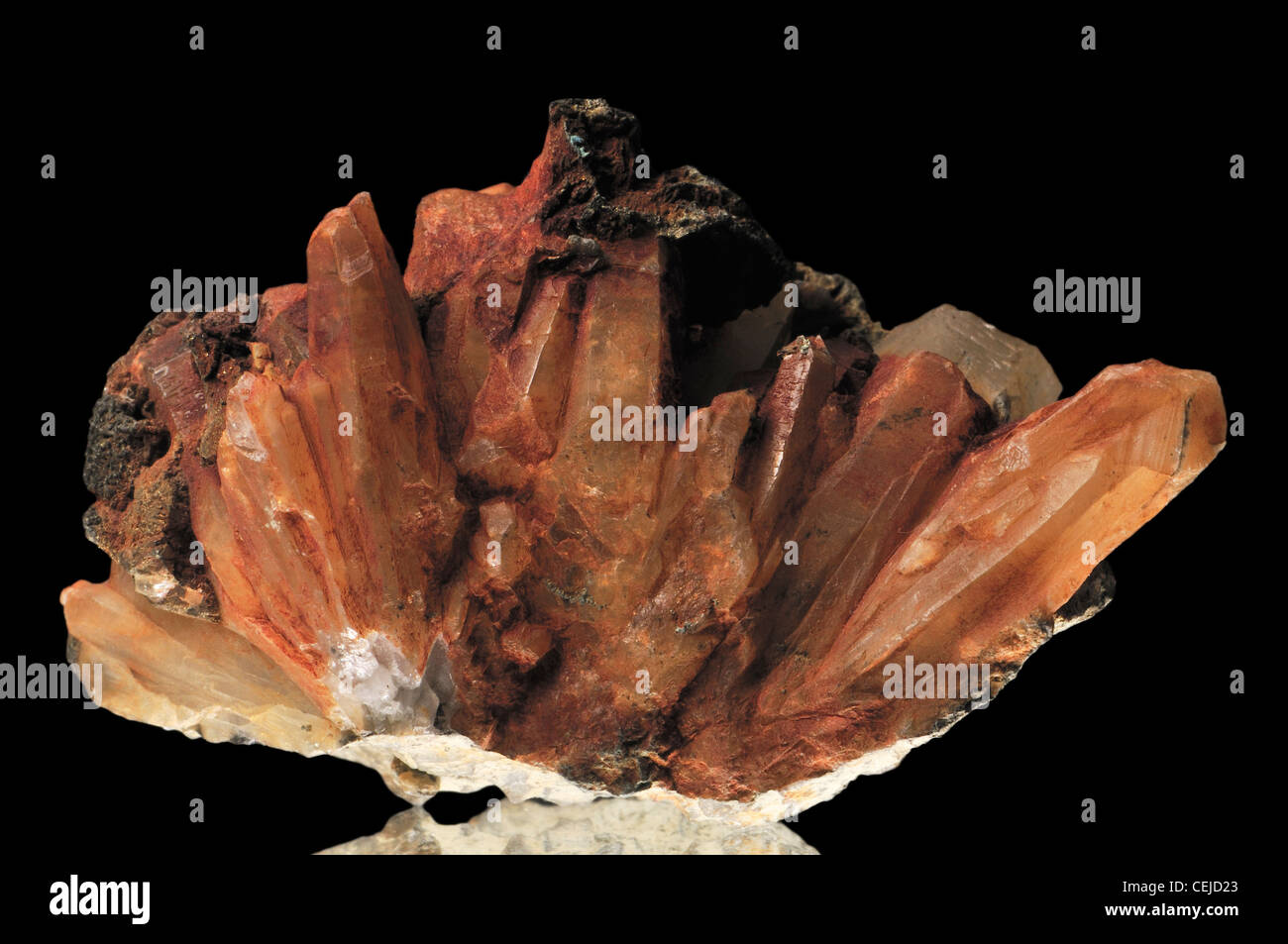 Haematised ('rusty') Quartz Stock Photo - Alamy