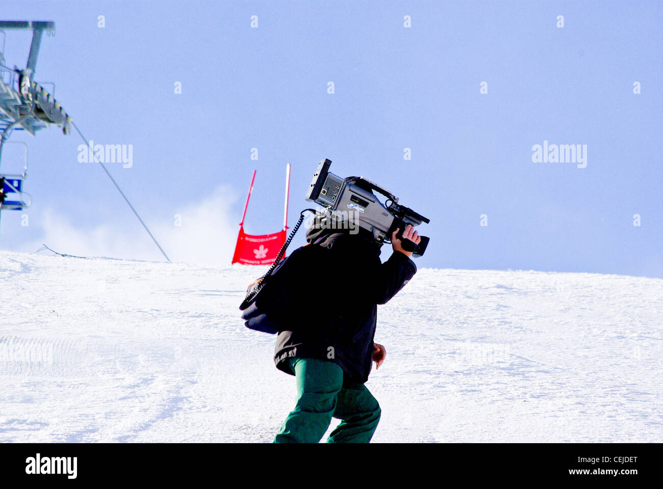 cameraman in the race ski Stock Photo - Alamy