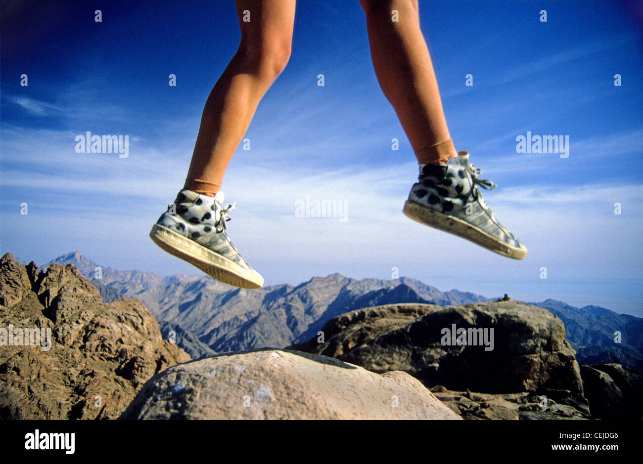 walking over mountains Stock Photo - Alamy