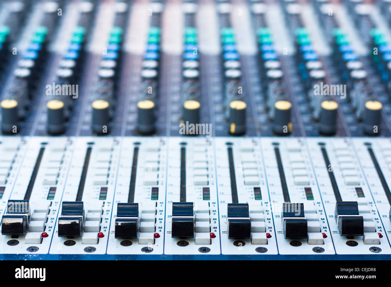 audio mixer, front view Stock Photo - Alamy