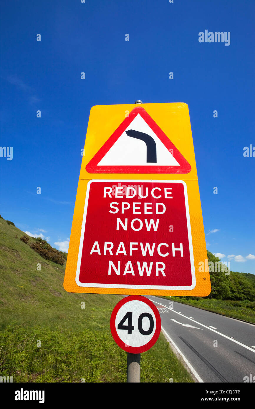 Reduce speed wales hi-res stock photography and images - Alamy