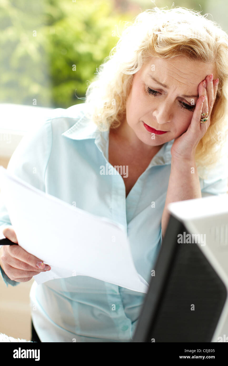 Woman at work Stock Photo - Alamy