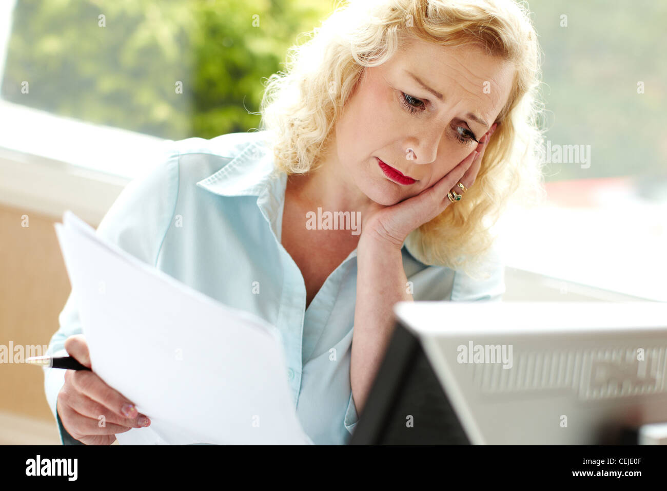 Woman at work Stock Photo - Alamy