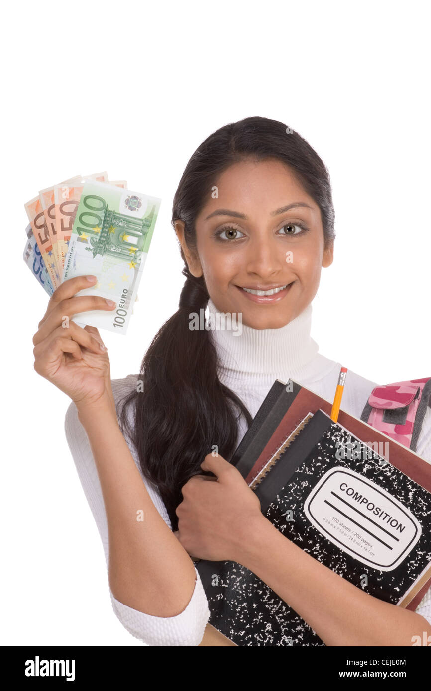 Happy College Students With Money