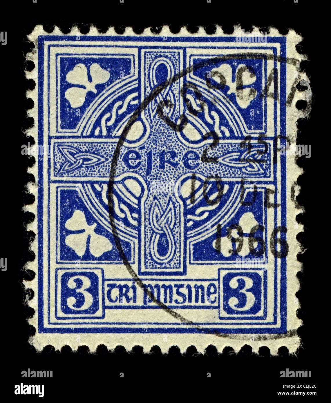 IRELAND-CIRCA 1966:A stamp printed in IRELAND shows image of national ...