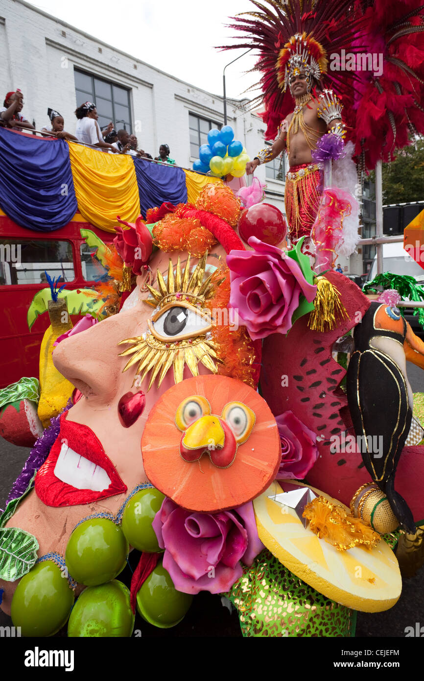 England, London, Decorated Float in Notting Hill Carnival Stock Photo ...