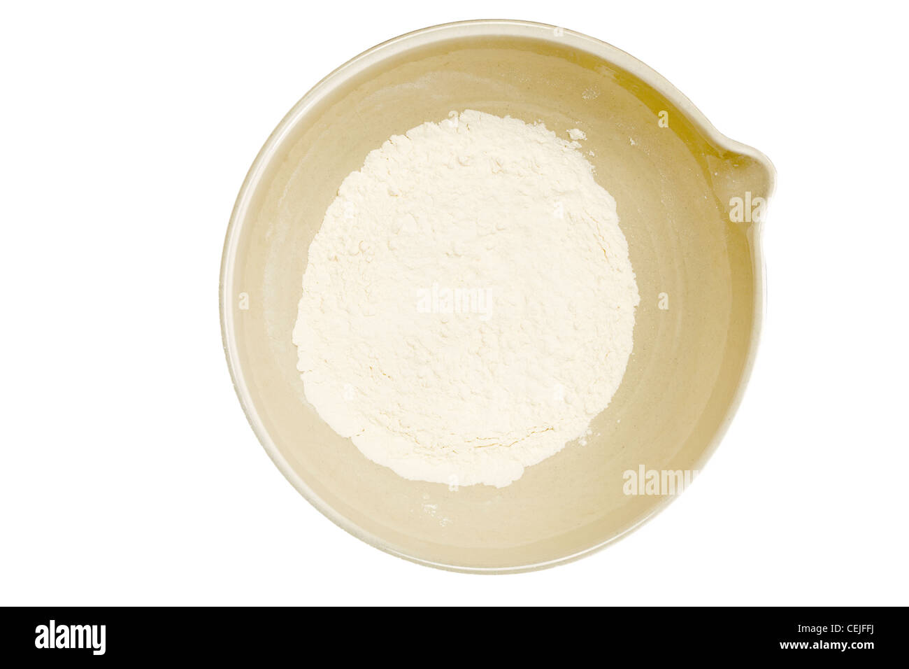 flour in mixing bowl Stock Photo - Alamy