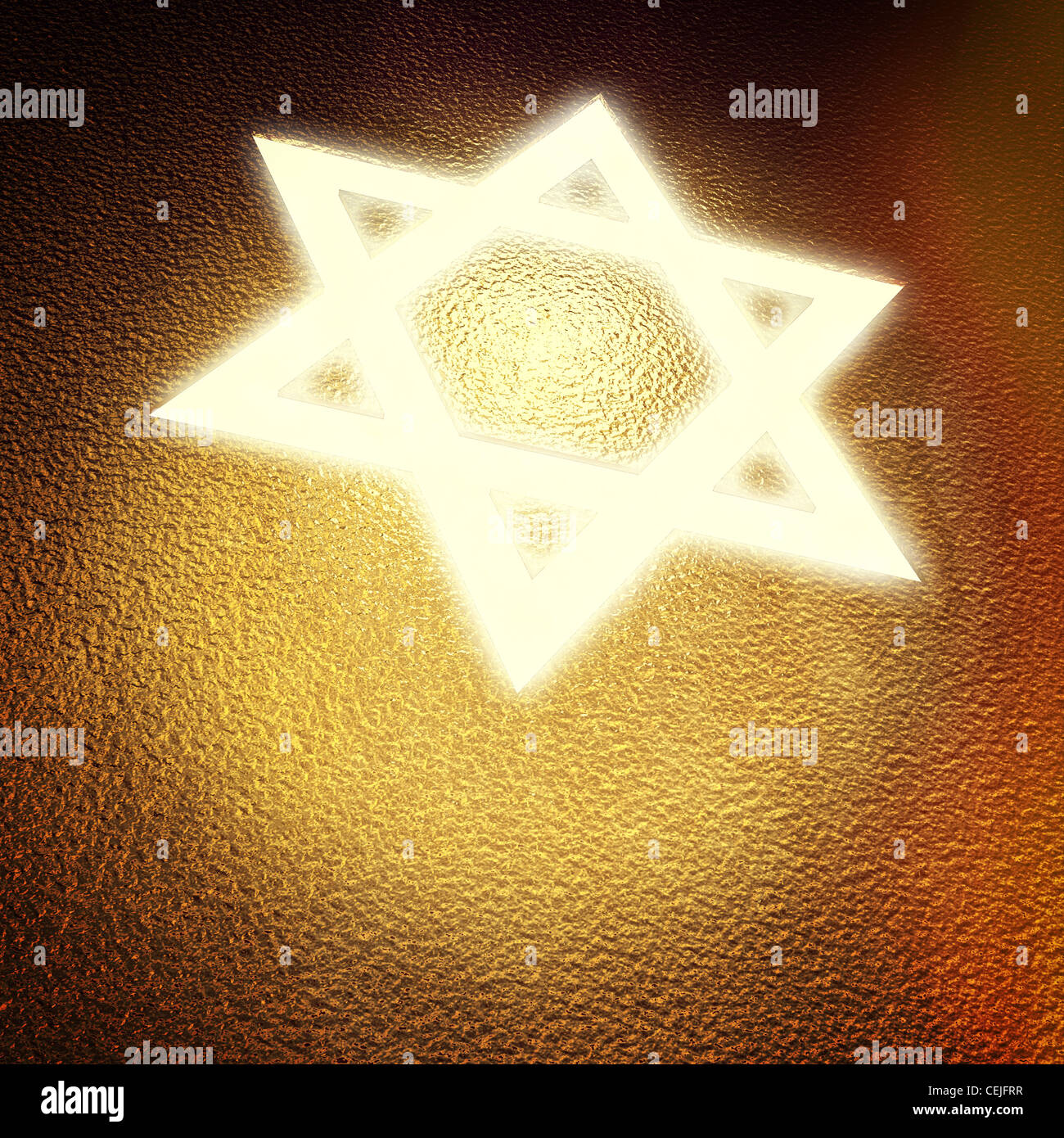 light star of david on golden cover Stock Photo - Alamy