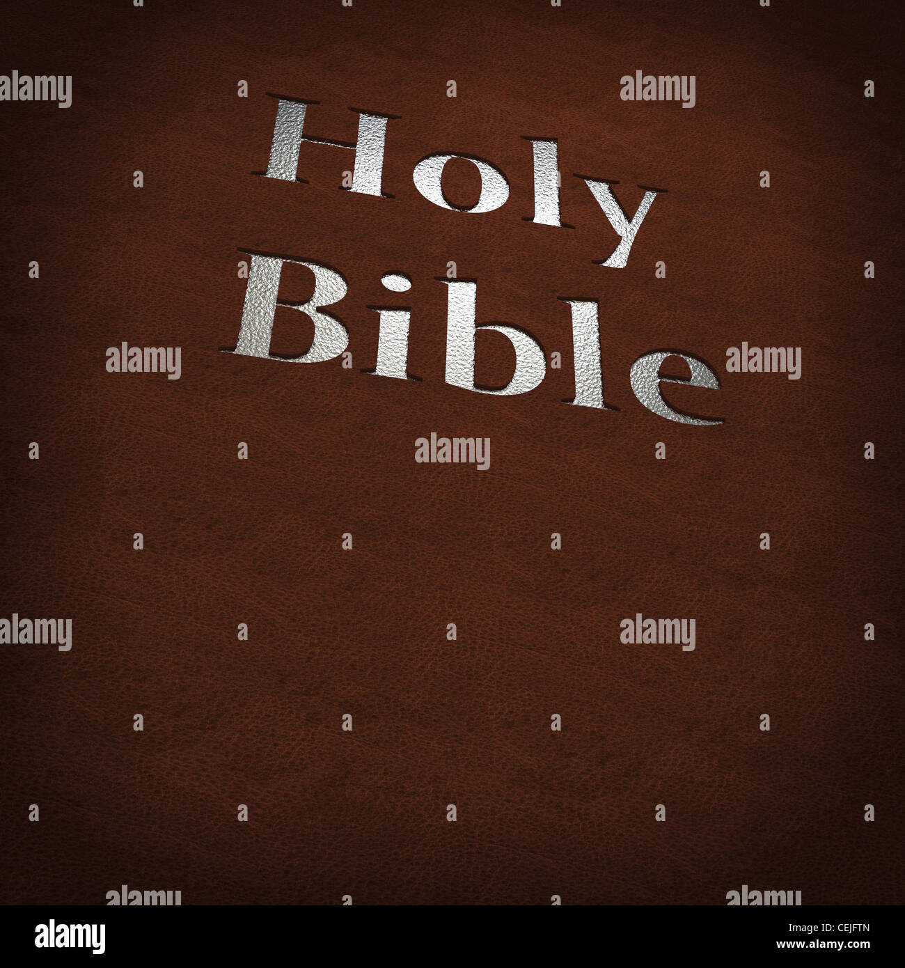 silver bible text on leather cover Stock Photo - Alamy