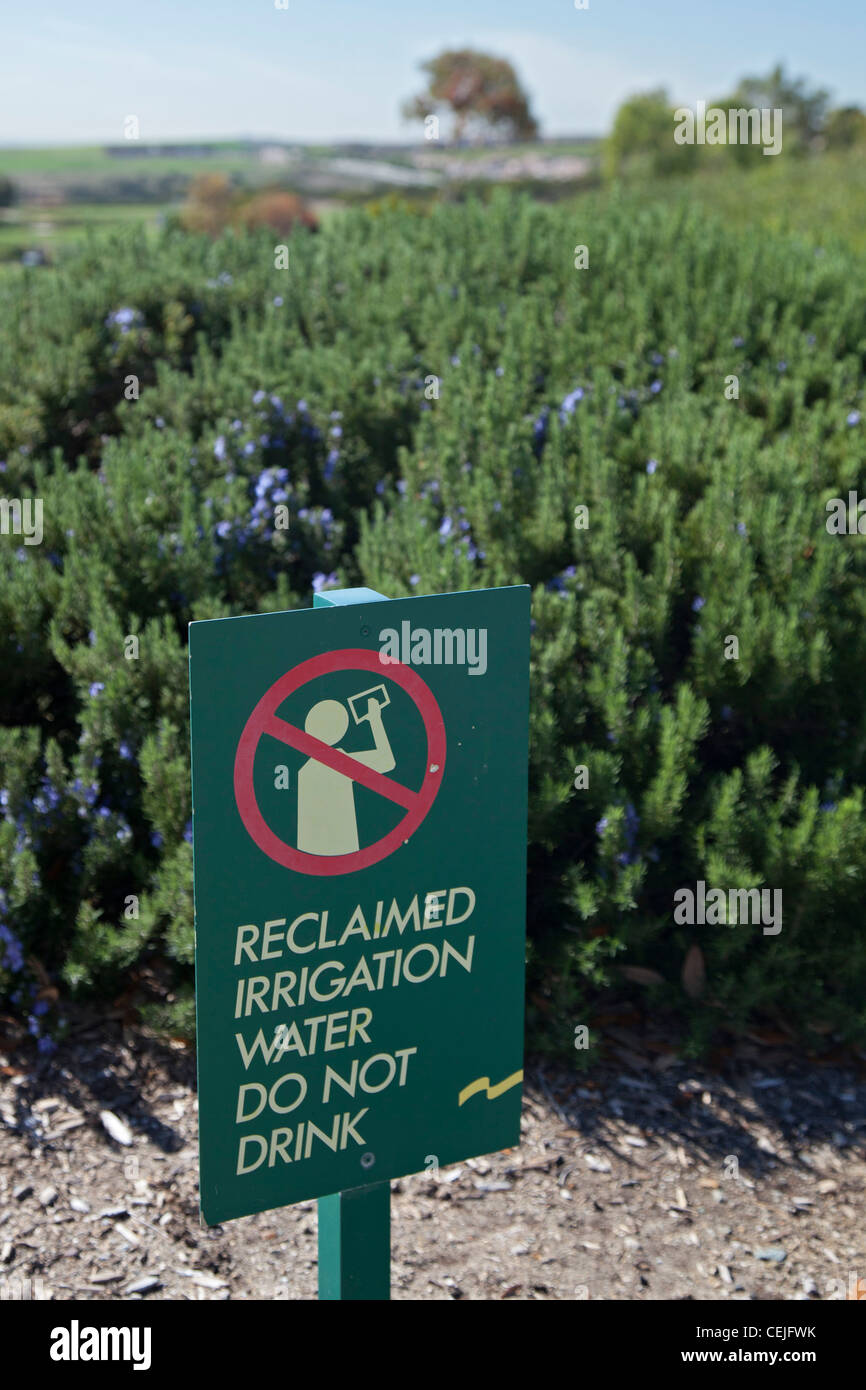 Recycled water warning sign hi-res stock photography and images - Alamy