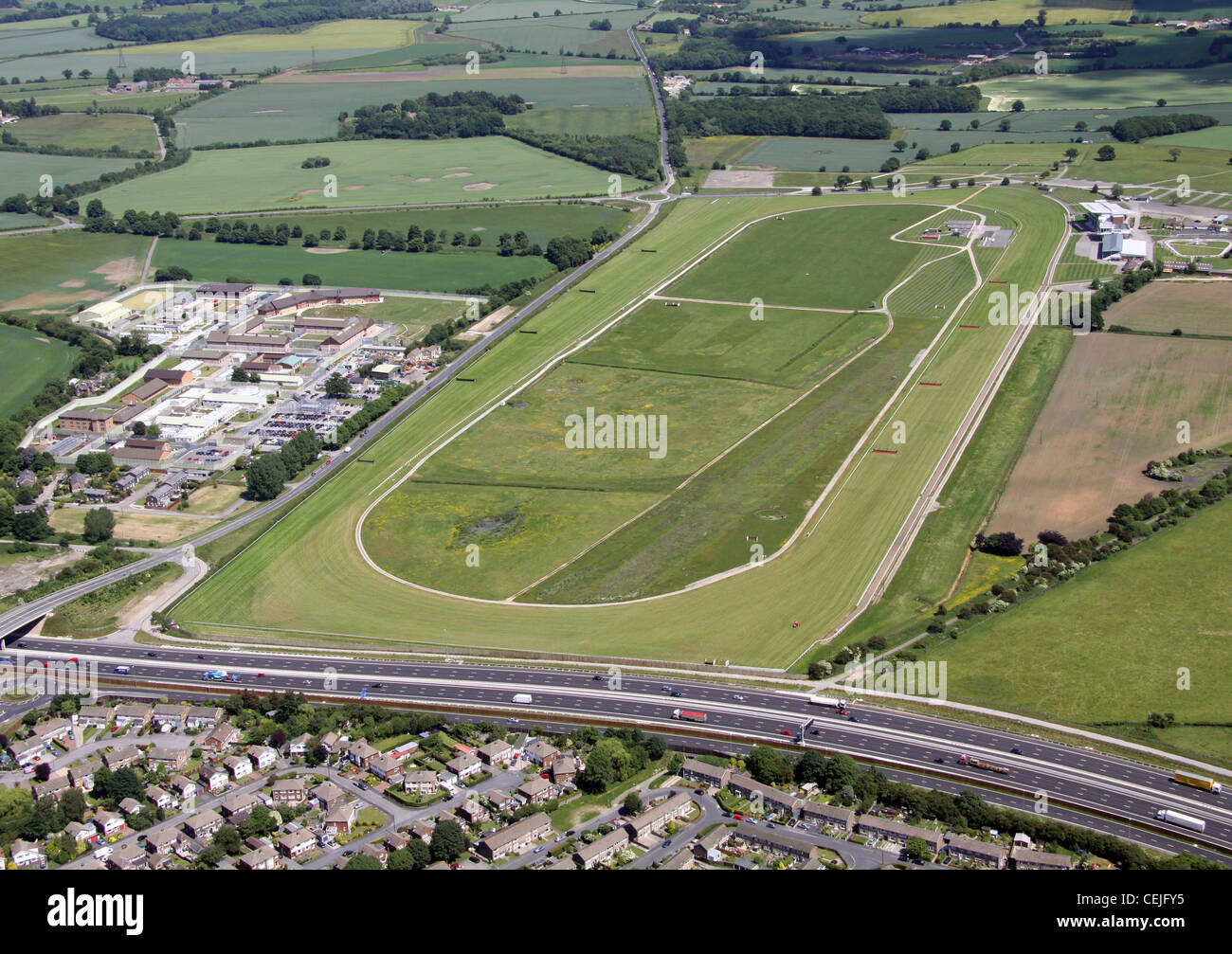 Aerial image of Wetherby Racecourse, West Yorkshire Stock Photo - Alamy