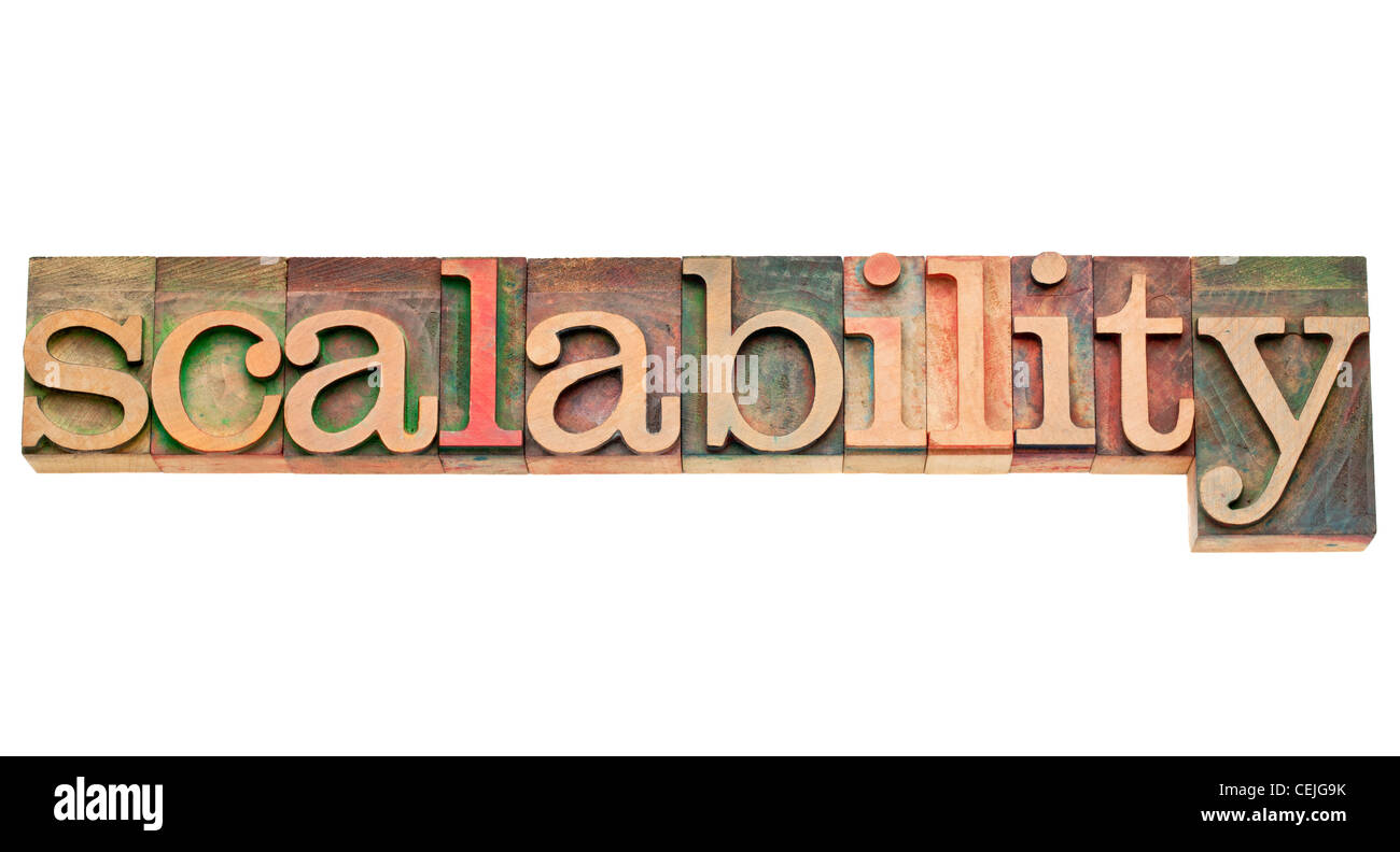 scalability - computer system concept - isolated word in vintage ...