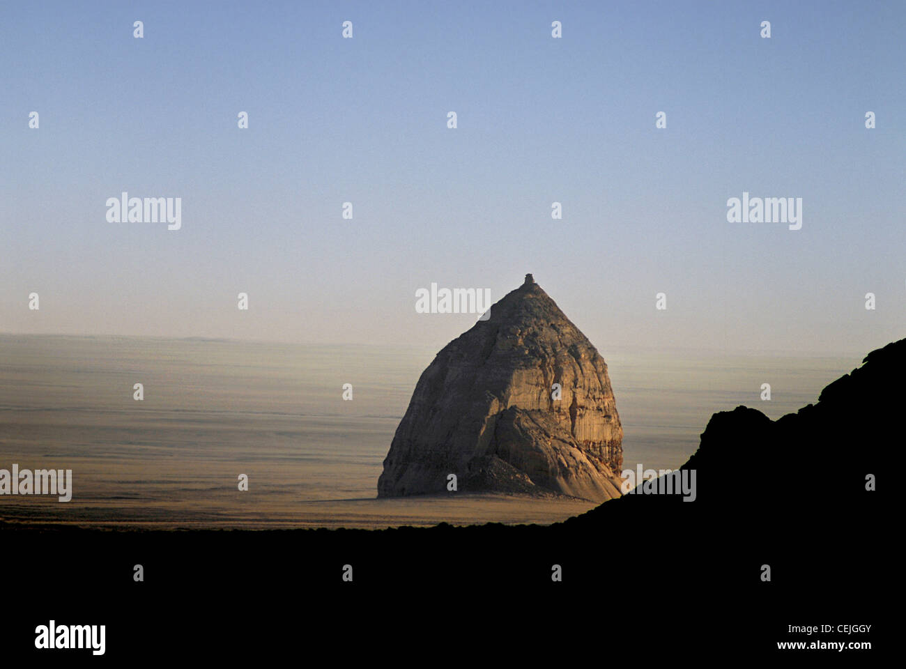 Geological formations in the Sahara desert (western desert of Egypt ...