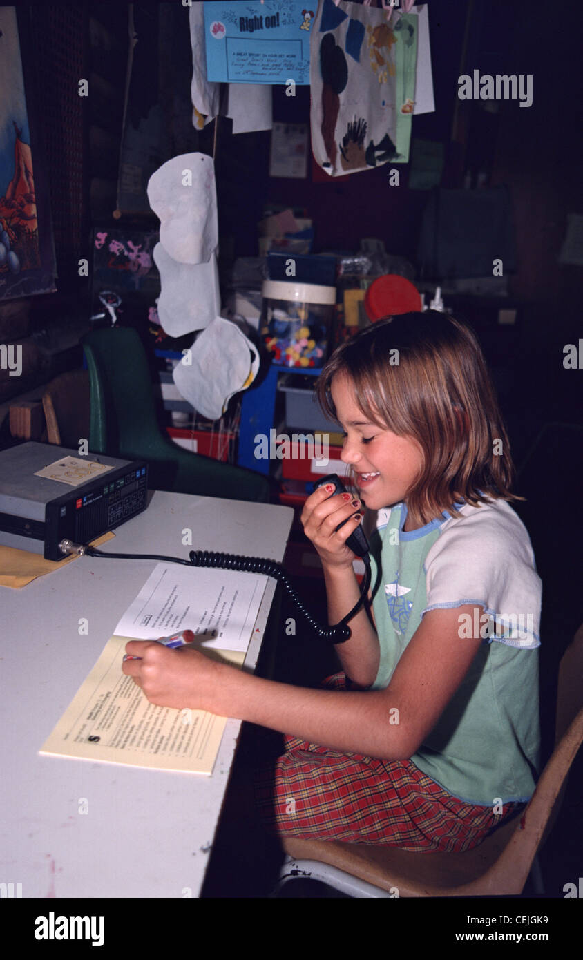 Education via the radio in remote areas of the Australian outback Stock ...