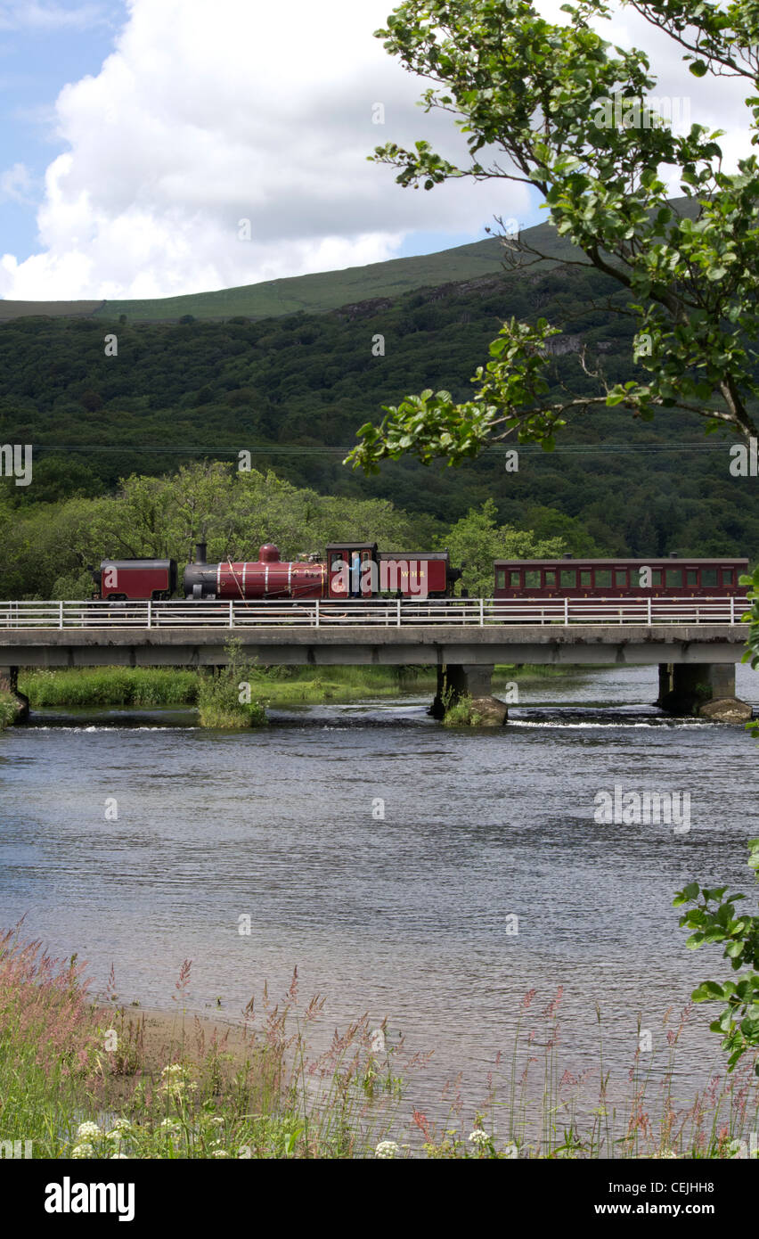 Welsh Highland Railway Beyer-Garratt locomotive No.138, Pont Croesor ...
