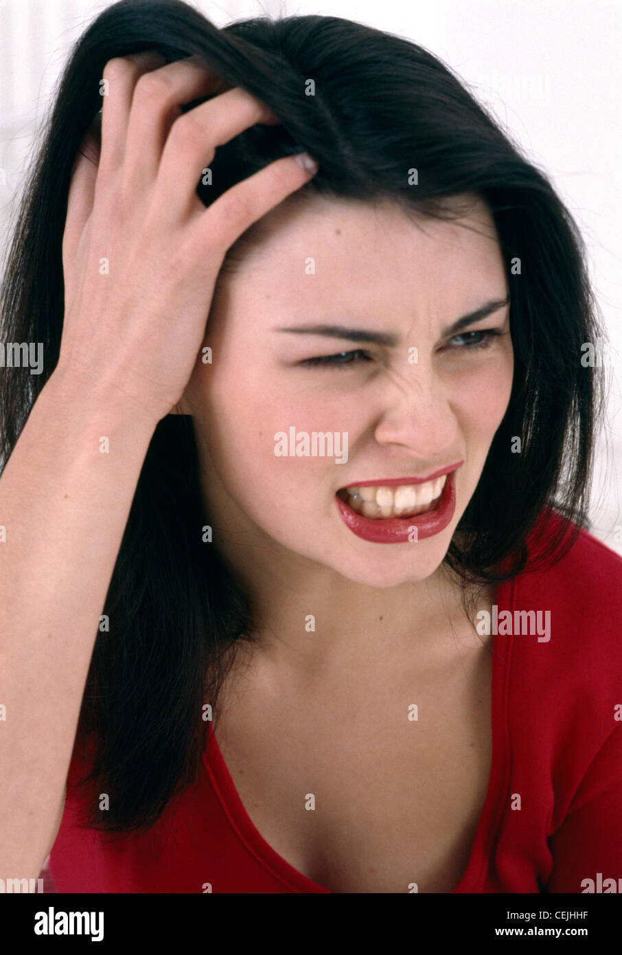 Clenched lips hi-res stock photography and images - Alamy