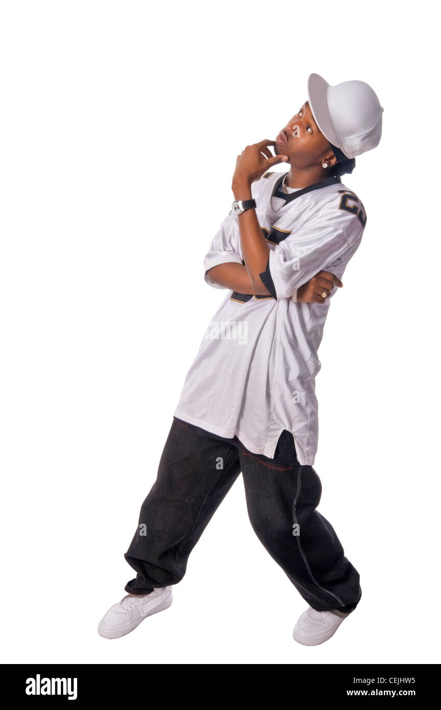 Cool young hip-hop dancer making a move Stock Photo - Alamy