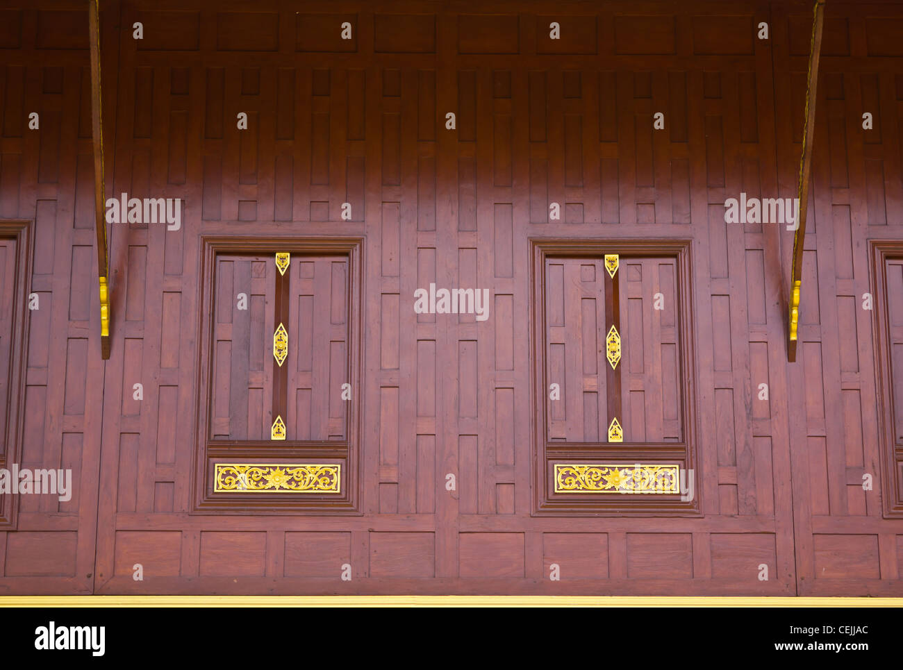 Traditional Thai style window Stock Photo - Alamy