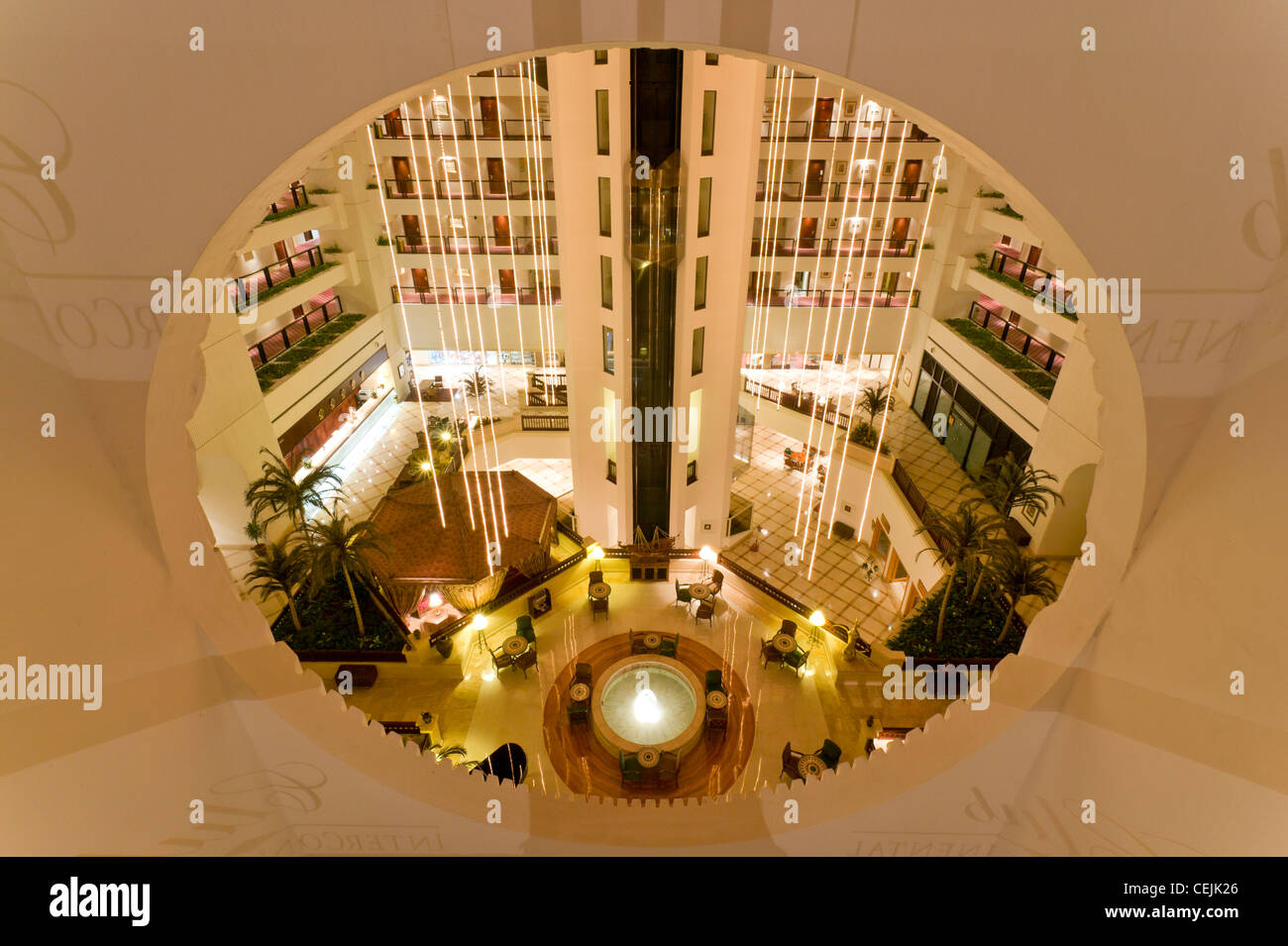 Interior view of the Intercontinental hotel in Muscat, Oman Stock Photo ...