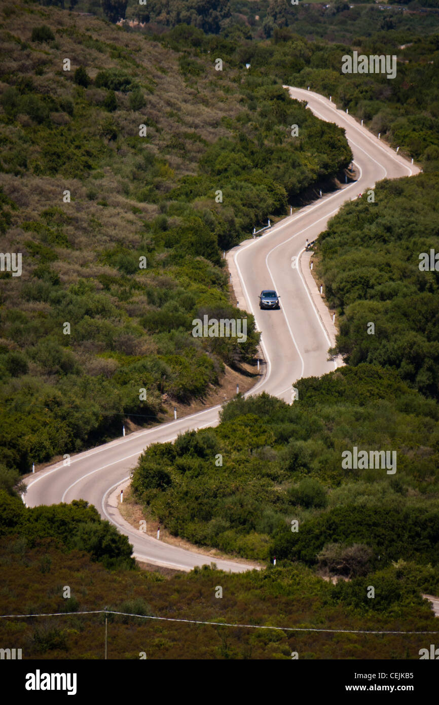 Car running on small road hi-res stock photography and images - Alamy