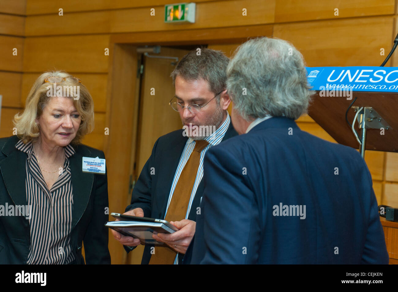 Paris, France, Group Professionslas meeting, UNESCO Media Conference ...