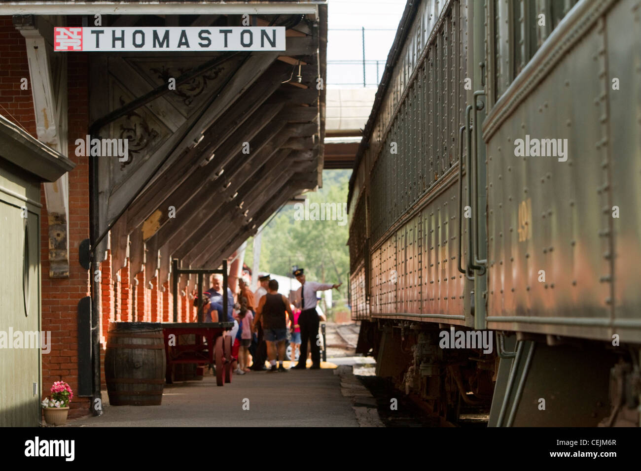 A train station in New England Stock Photo - Alamy