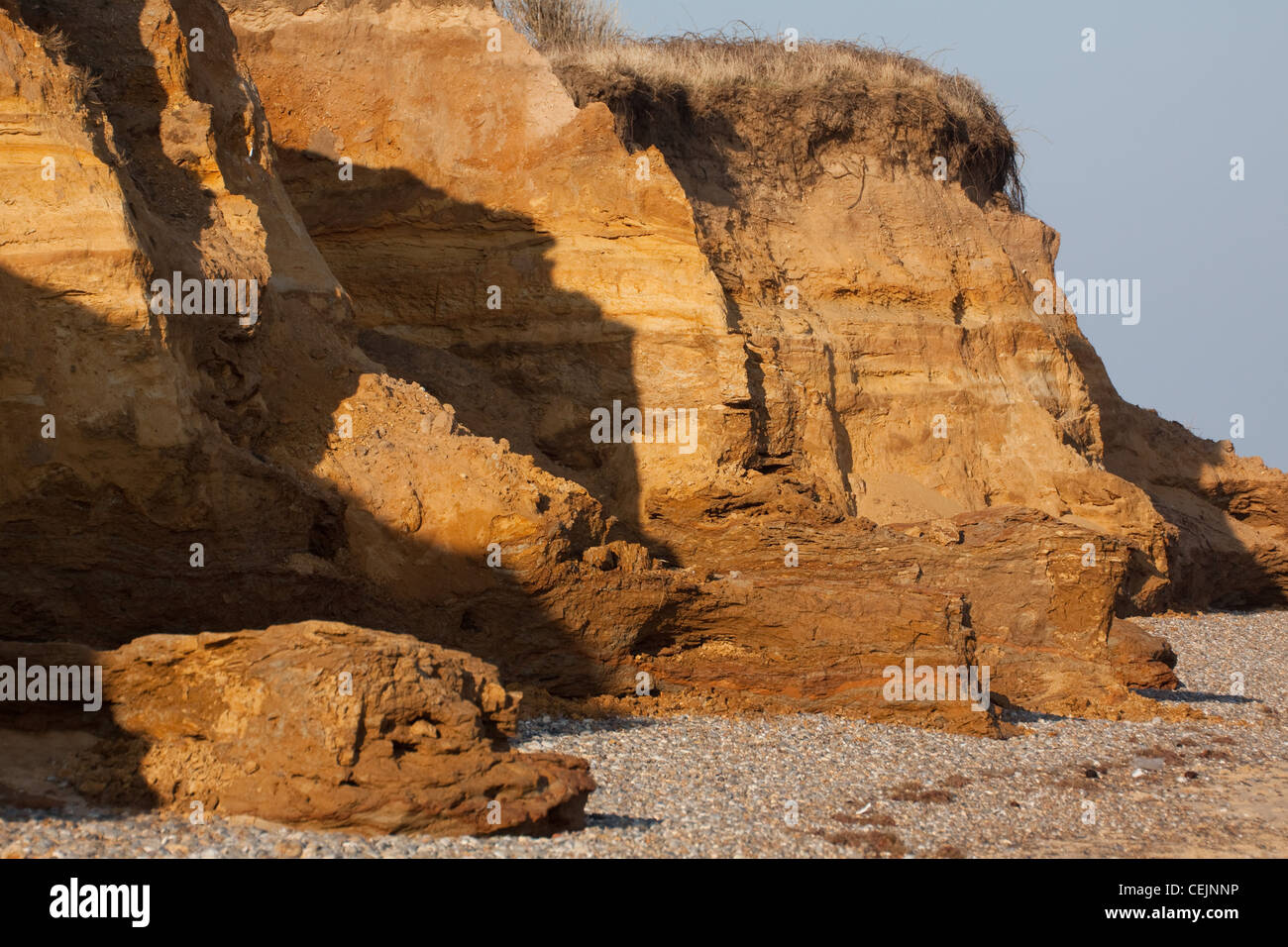 Red mudstone seacliffs south kessingland hi-res stock photography and ...