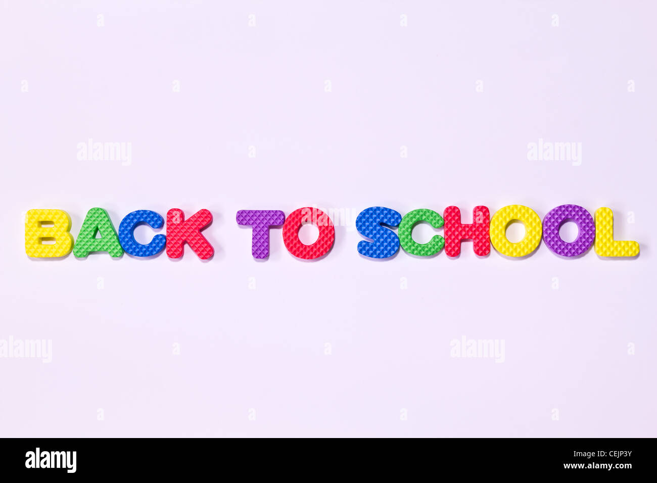 colorful letters with "BACK TO SCHOOL" isolated on white background ...