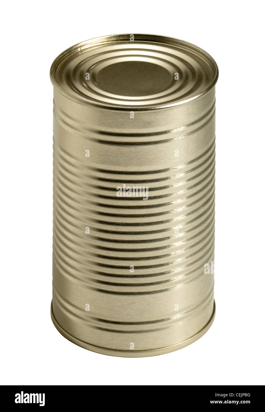 studio shot of a tin can isolated with clipping path Stock Photo - Alamy