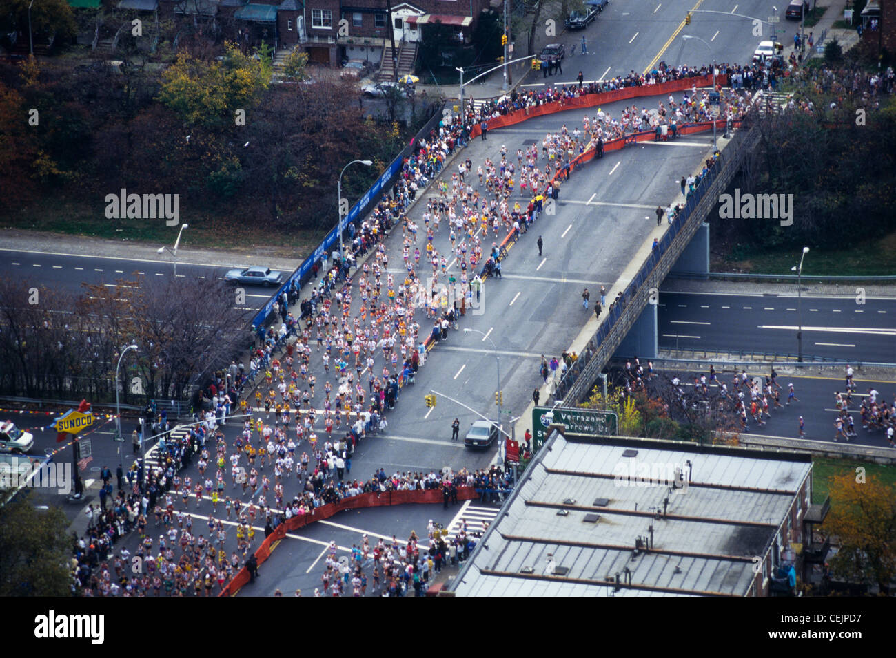 New york marathon aerial hi-res stock photography and images - Alamy