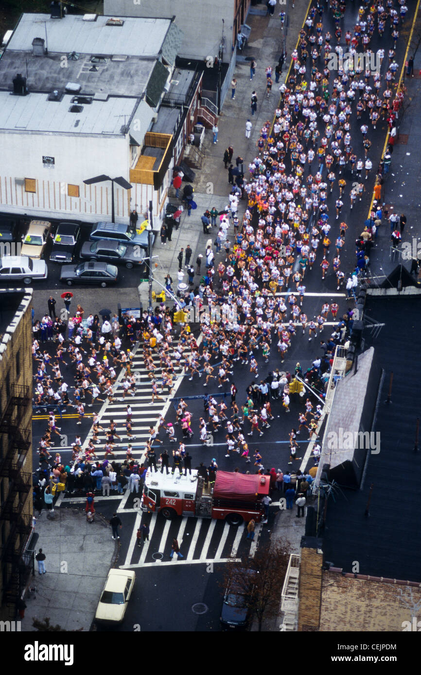 New york marathon aerial hi-res stock photography and images - Alamy