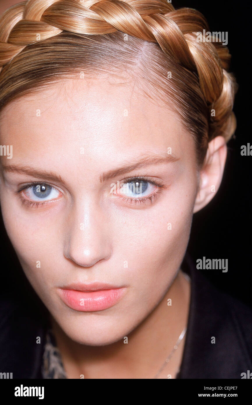 GIVENCHY Backstage Paris Ready to Wear Autumn Winter Model blonde hair ...