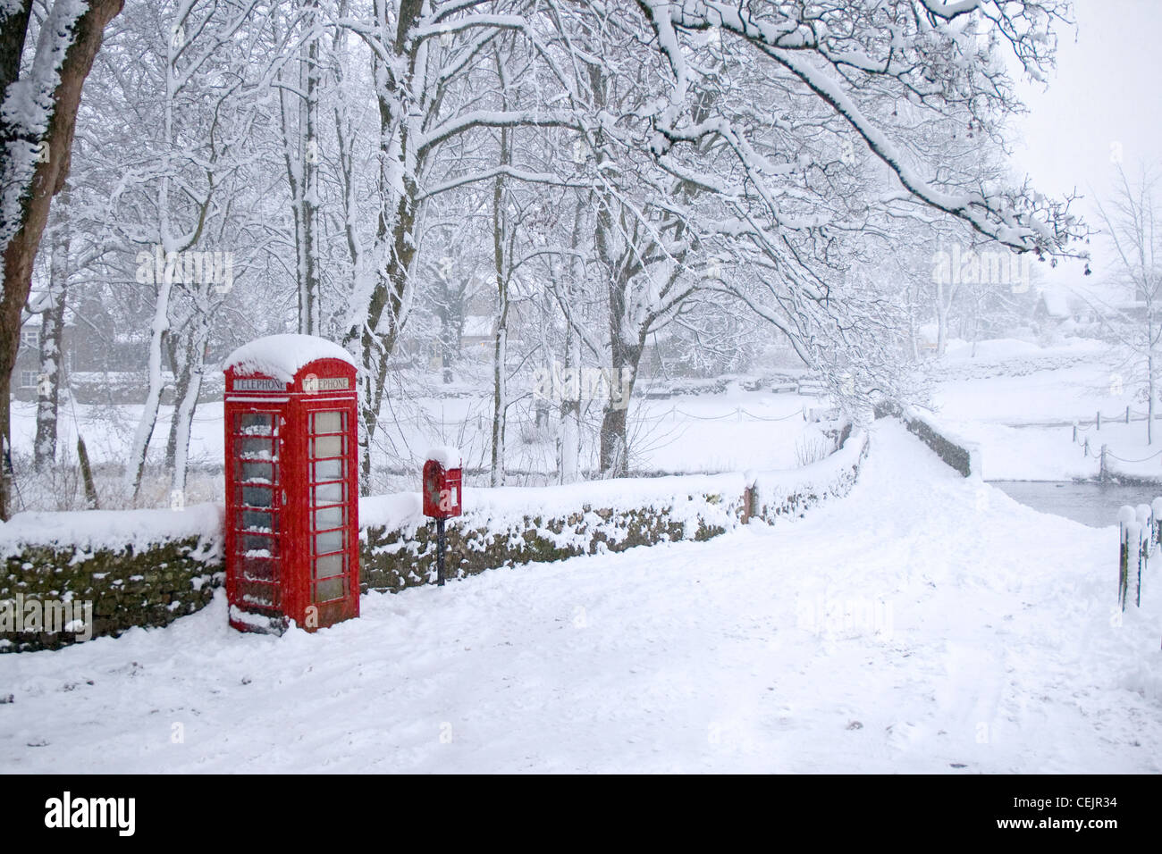Linton Village West Yorkshire UK. A snow covered landscape photo with ...