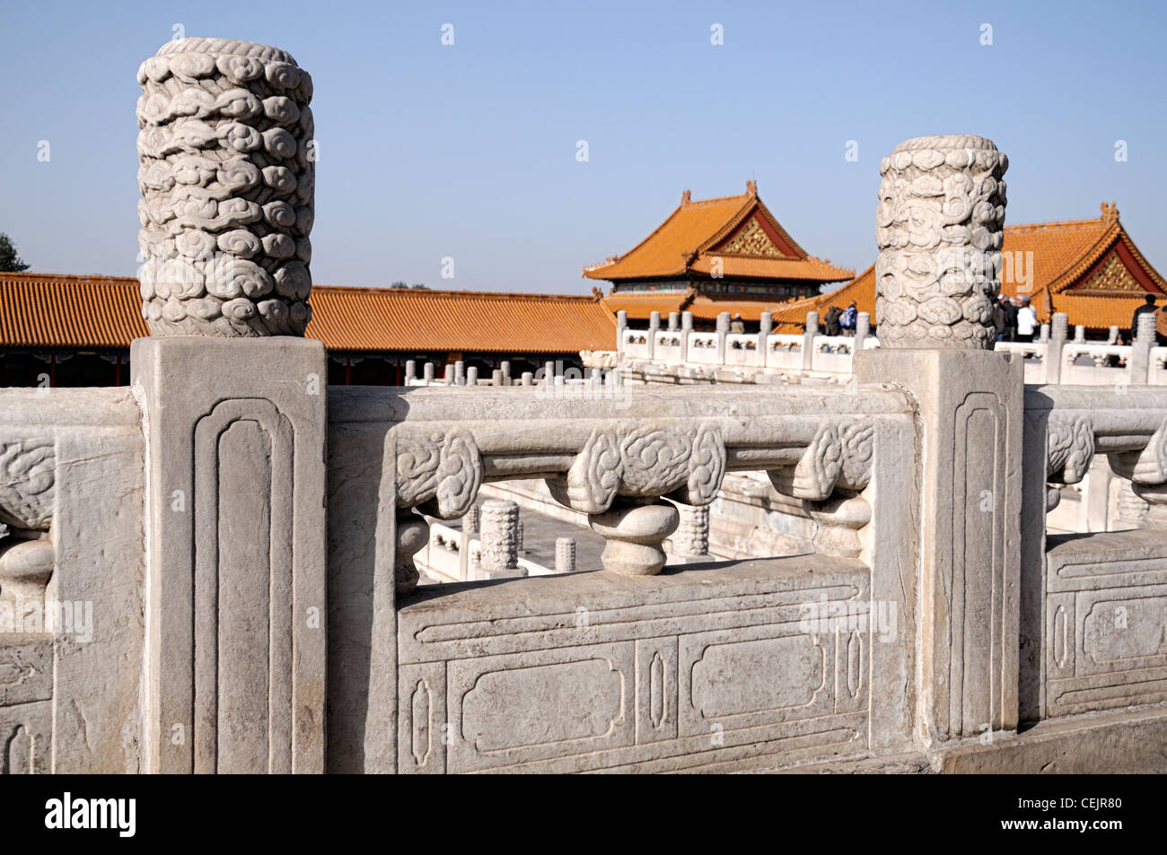 white marble terrace walls forbidden city beijing china Stock Photo - Alamy