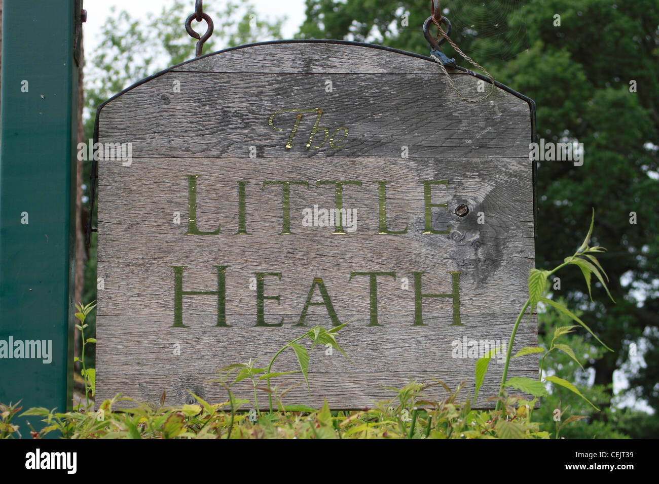 The Little Heath sign Stock Photo - Alamy
