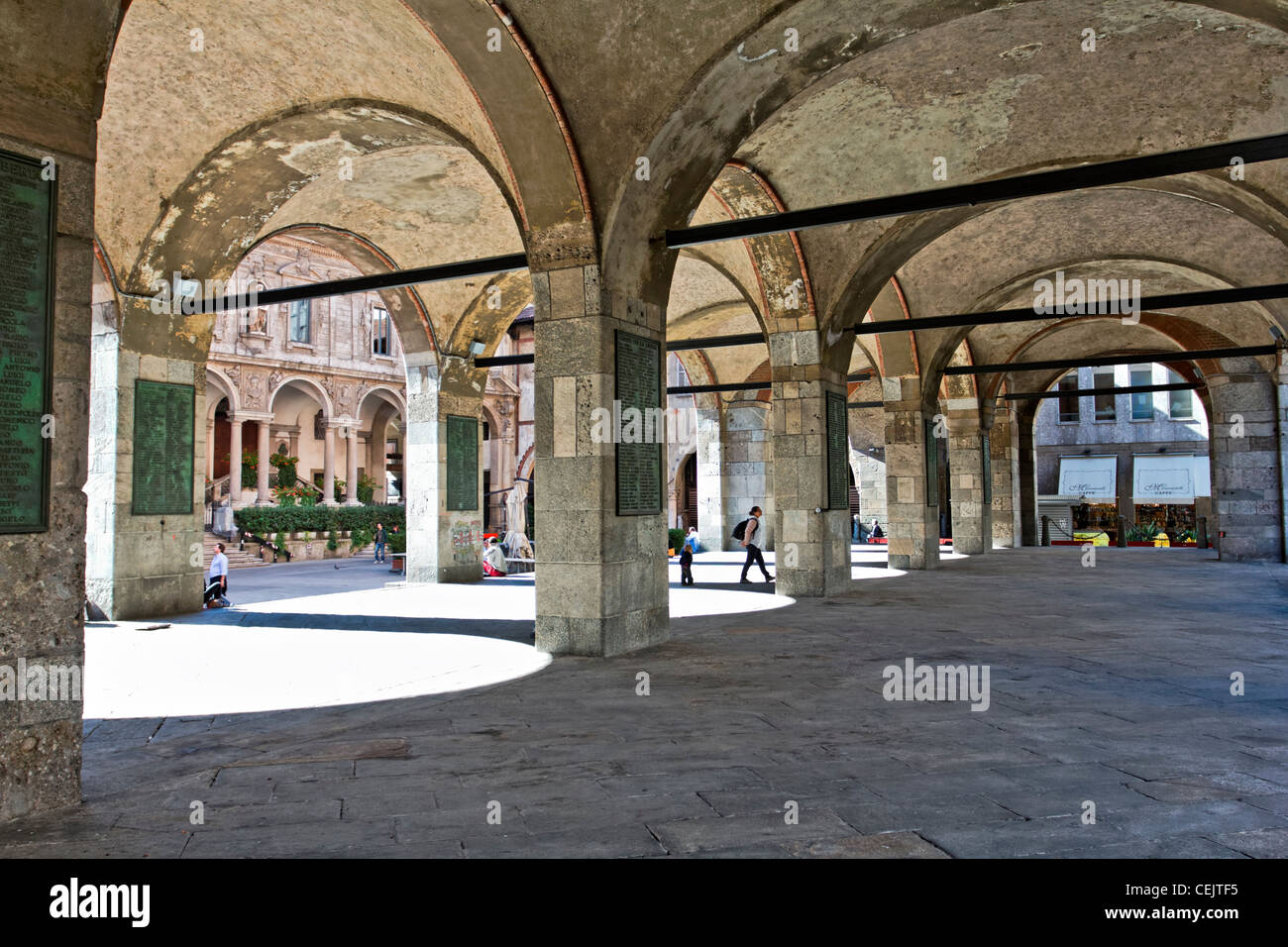 Porch and Loggia of the Building Palazzo della Regione, Mercanti ...