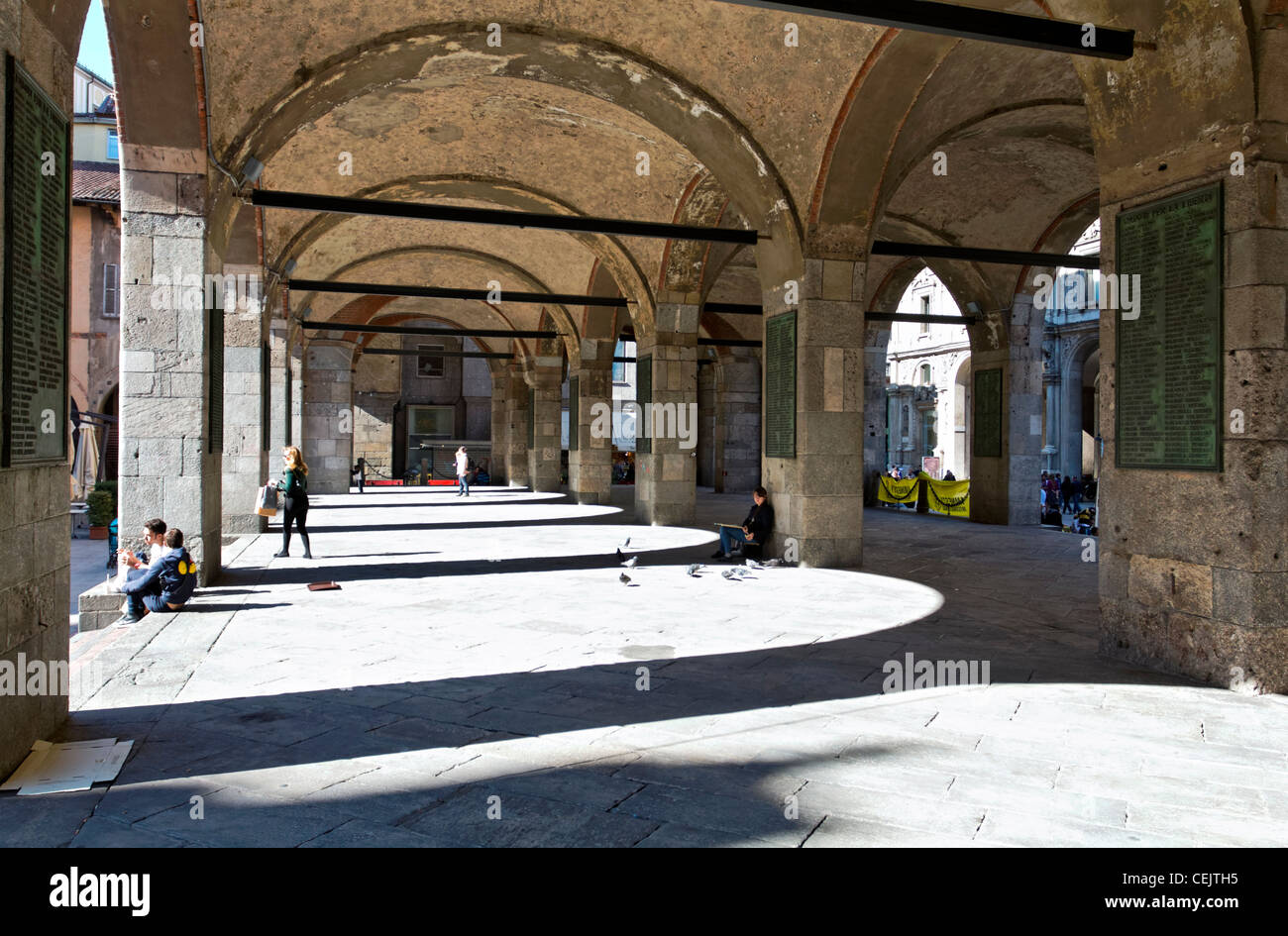 Porch and Loggia of the Building Palazzo della Regione, Mercanti ...