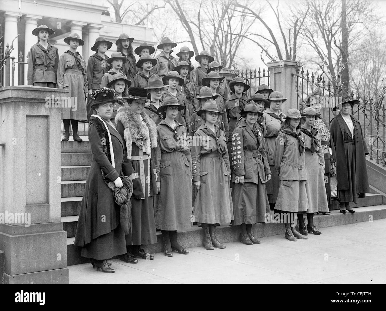 Girl Scouts at White House, America Stock Photo - Alamy