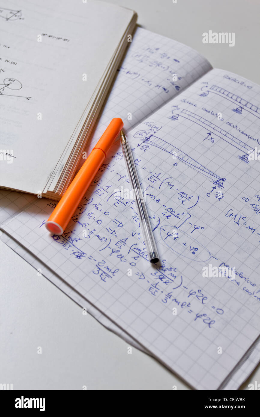Physics notes hi-res stock photography and images - Alamy