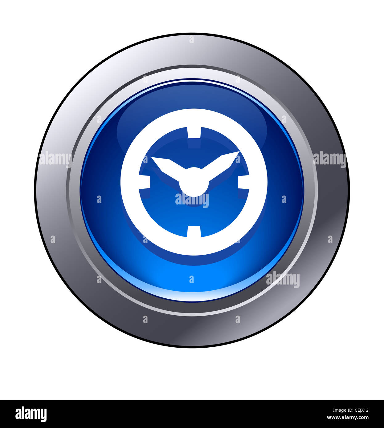 Clock time Internet button Icon apps Stock Photo - Alamy