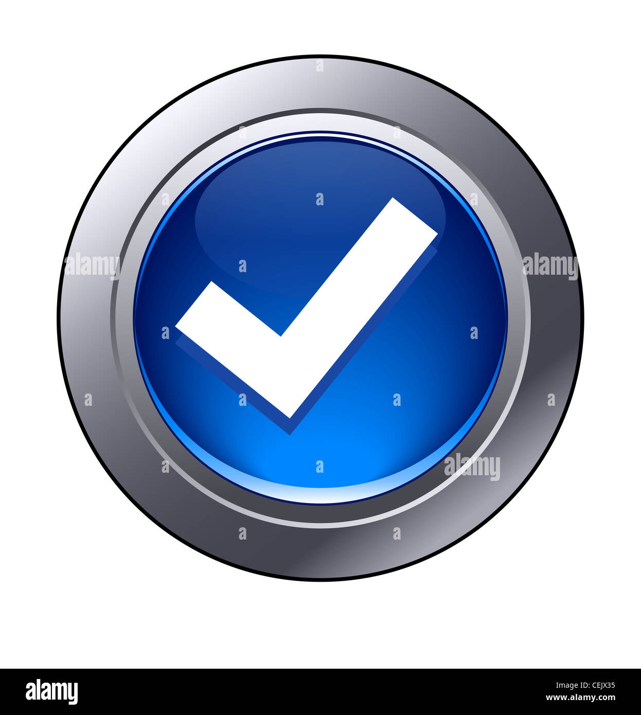 tick, yes, Internet button Icon apps Stock Photo - Alamy
