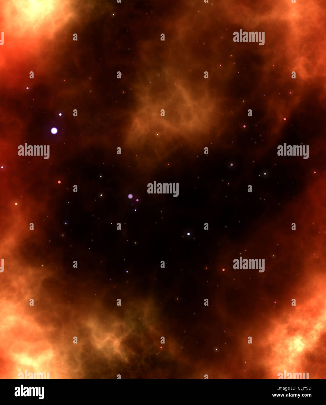 bright nebula gas cloud in deep outer space Stock Photo - Alamy