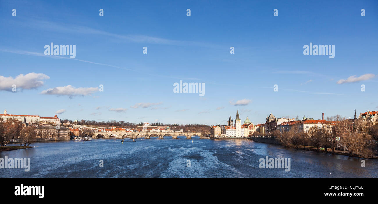Novotneho Lavka and Charles Bridge (Karlov Most) on Vltava River ...