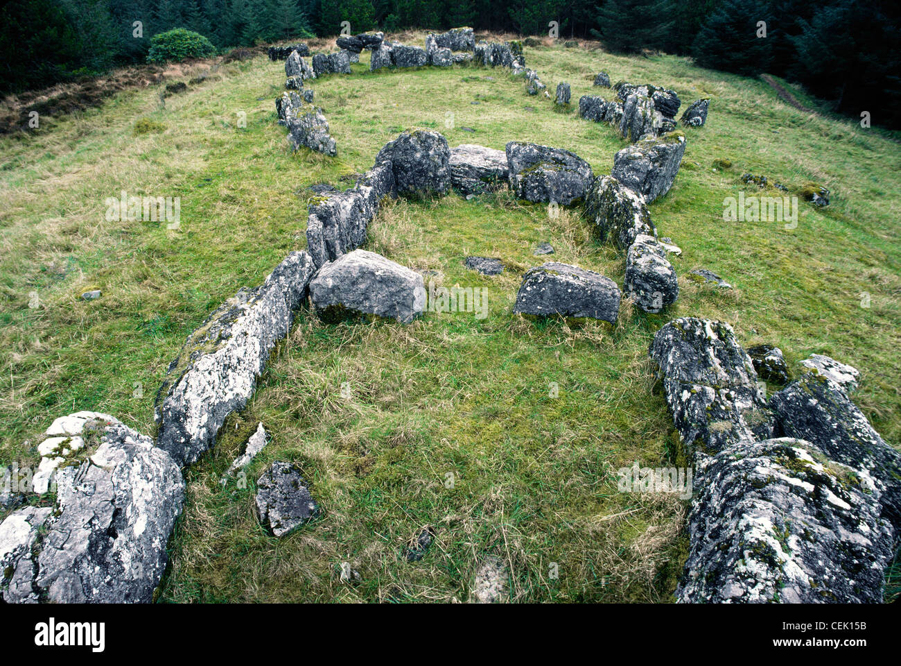Magheraghanrush prehistoric Neolithic court cairn tomb, County Sligo ...