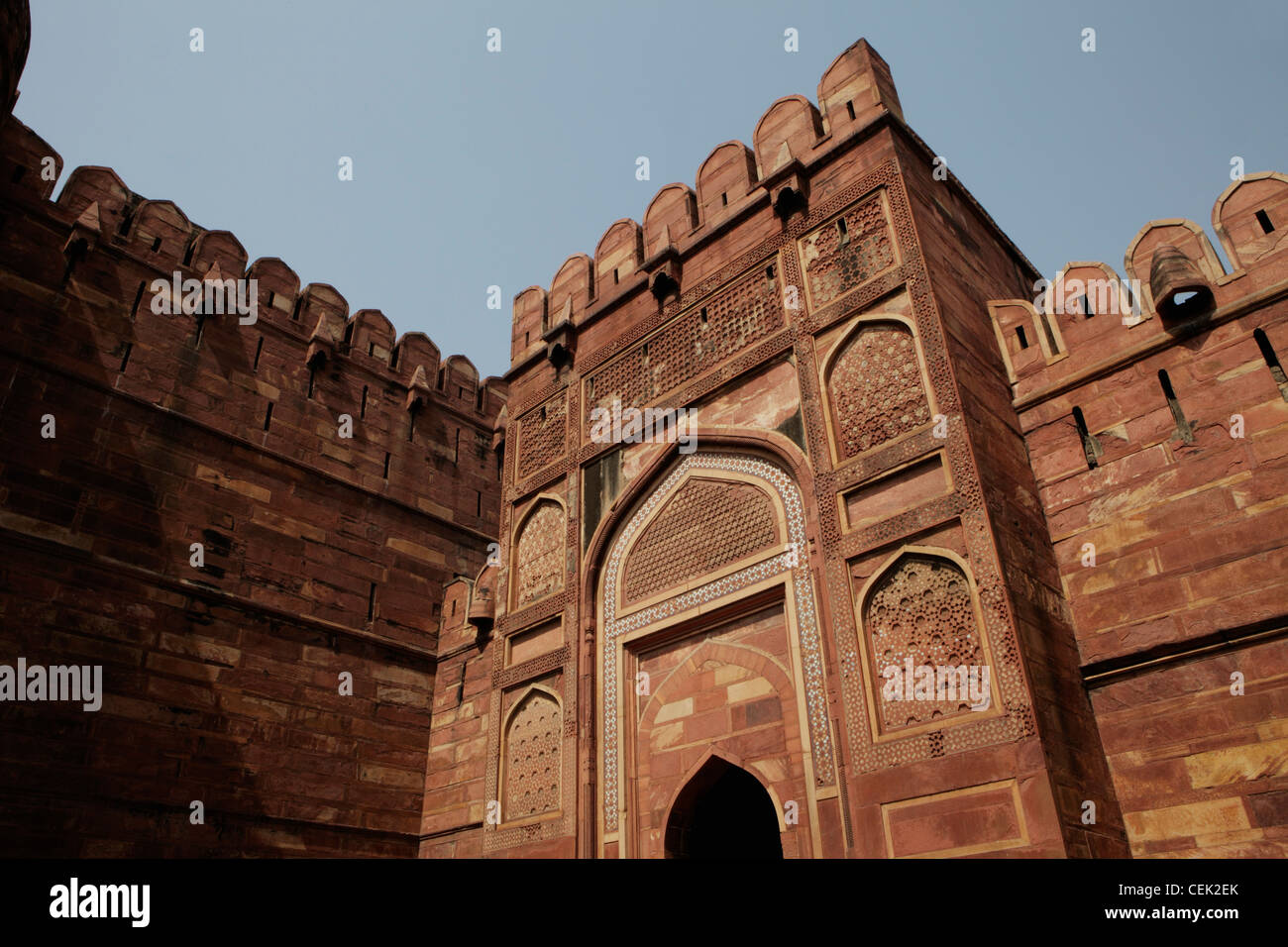 Close up of a wall of the Agra Fort, Agra, India Stock Photo - Alamy