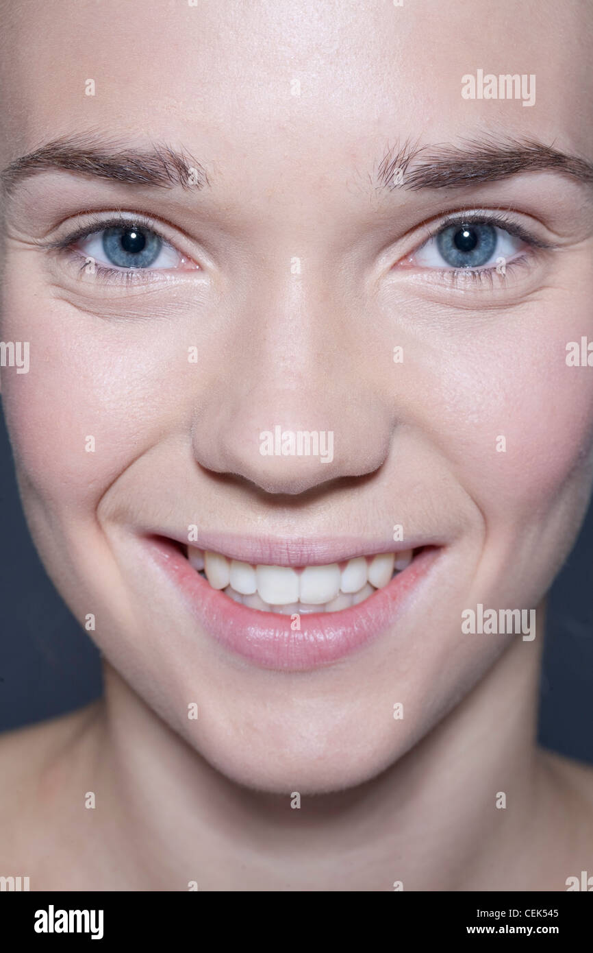 Step by Step Beauty and Make Up Female wearing natural make up, smiling ...