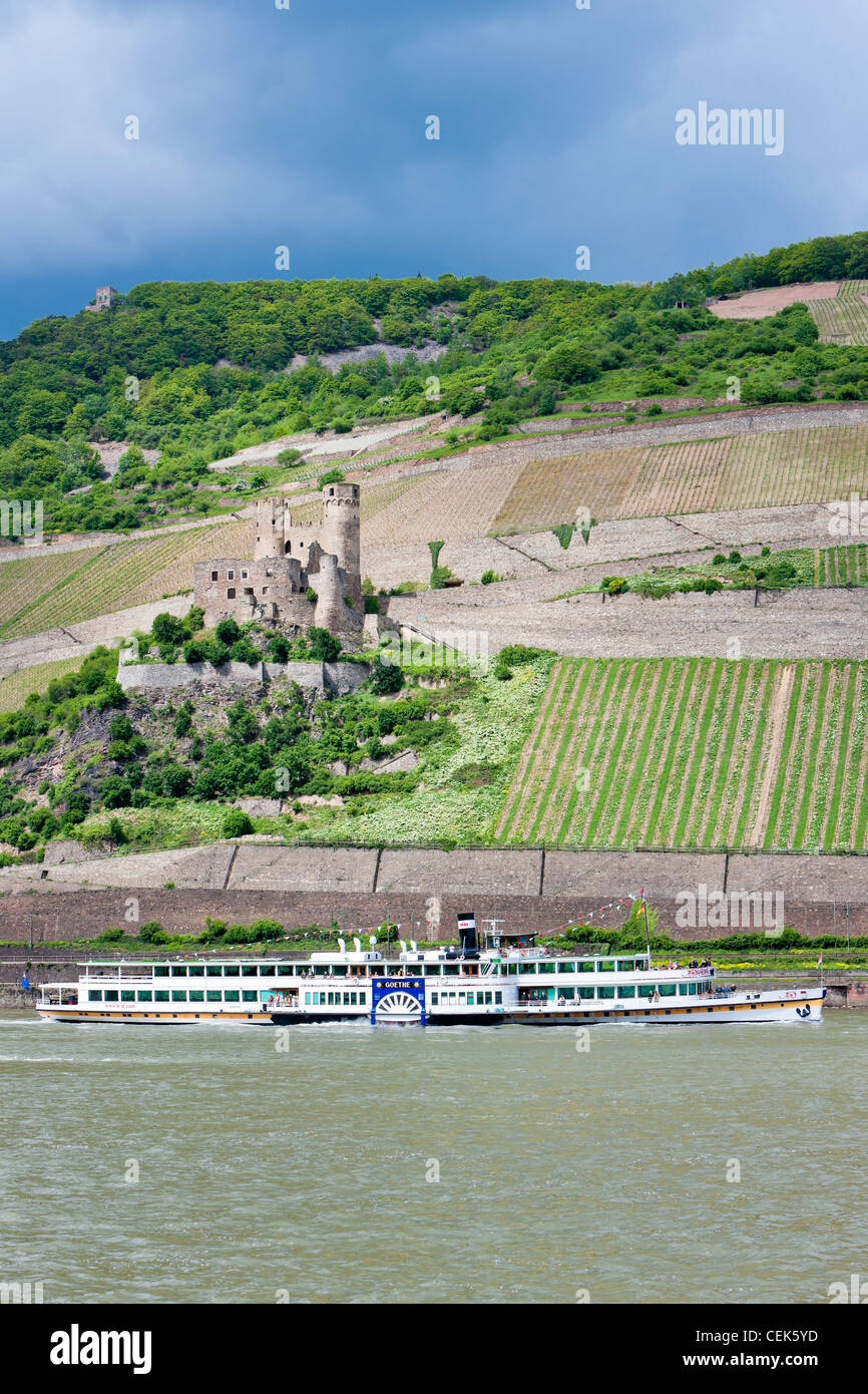 ruins of Ehrenfels Castle, Rhineland-Palatinate, Germany Stock Photo ...
