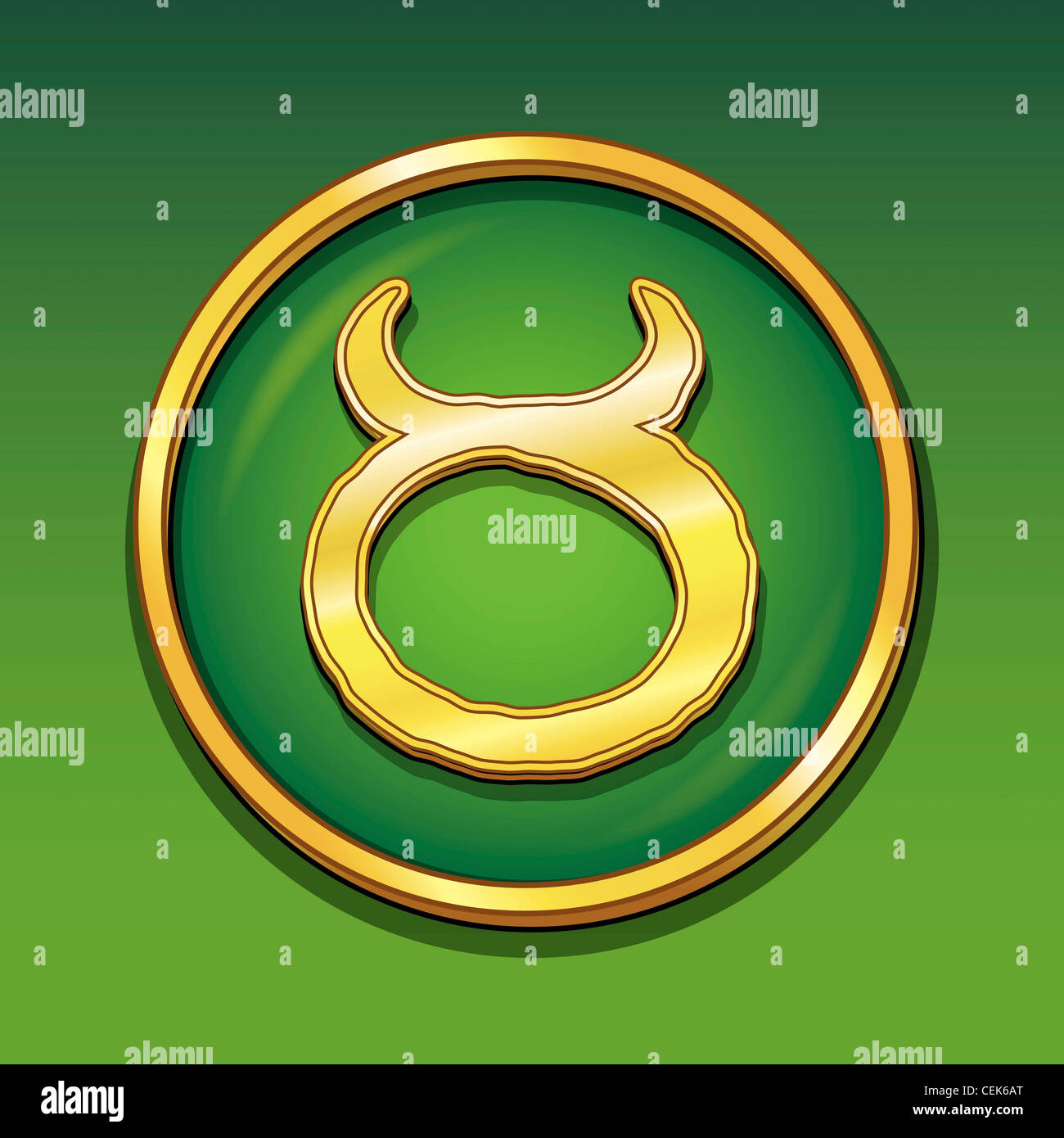 Illustration of star sign Taurus in circle Stock Photo - Alamy