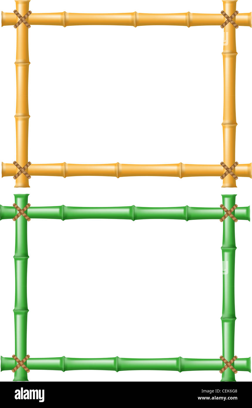 frame made of bamboo vector illustration Stock Photo - Alamy