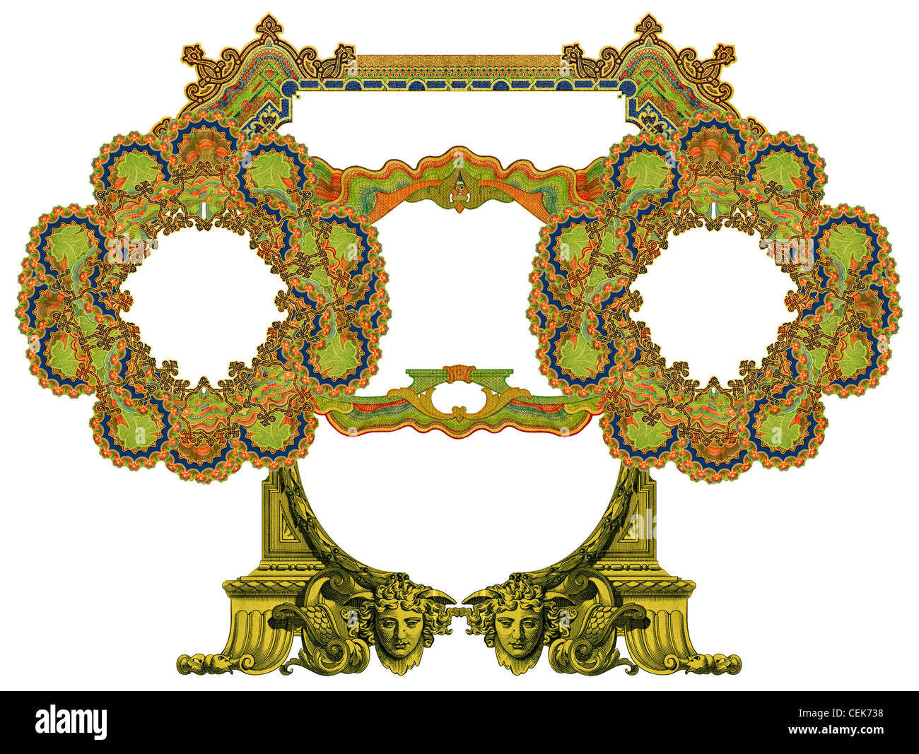 Luxuriously illustrated old victorian frame hi-res stock photography ...